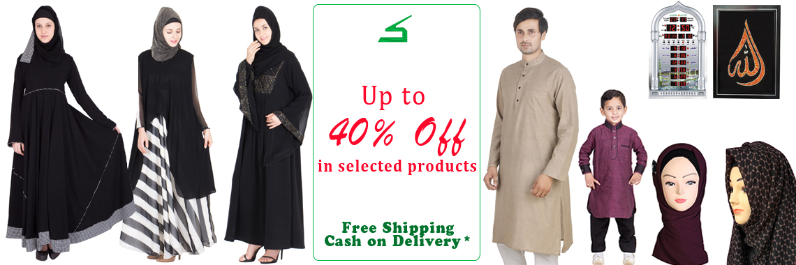 Abayas, Hijabs, Pathani suits, Kurtas, Burqas online in India