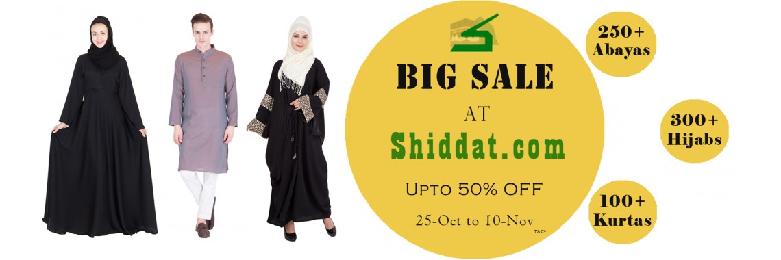 Abayas, Hijabs, Pathani suits, Kurtas, Burqas online in India