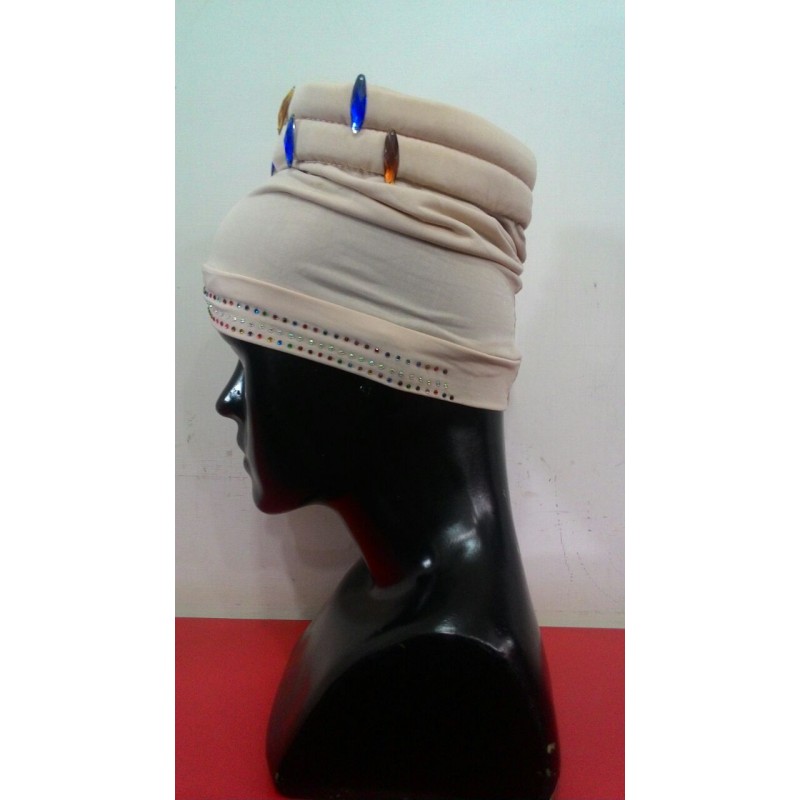 Hijab Bonnet Cap- Cotton Hijab Band Cream colored| Shiddat