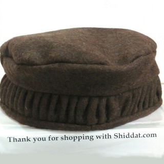 Afghani Pakol Hat- Designer Afghan Hat Chocolate colored Pakol