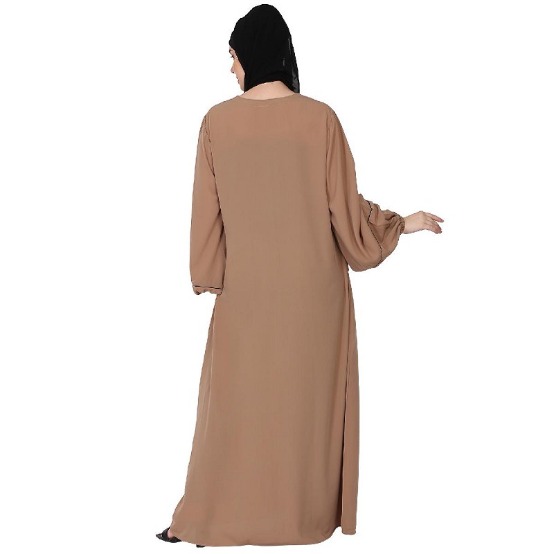 Abaya online-Loose Fit abaya with balloon Sleeves at shiddat.com