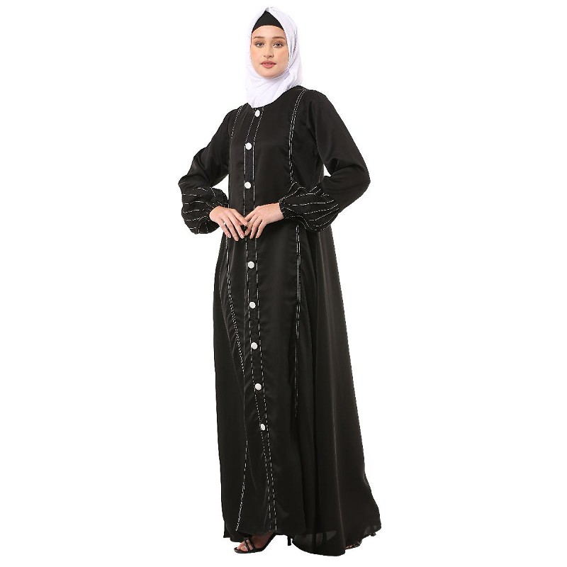 Abaya online- Premium Black Loose Fit abaya at shiddat.com
