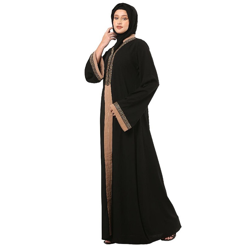 Abaya online- Black Loose Fit abaya at shiddat.com