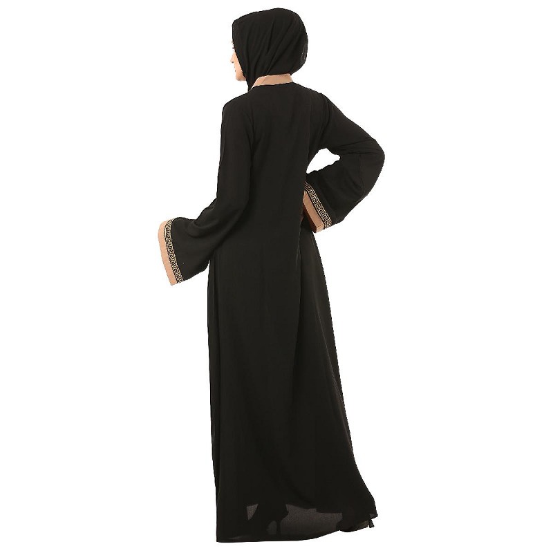 Abaya online- Black Loose Fit abaya at shiddat.com