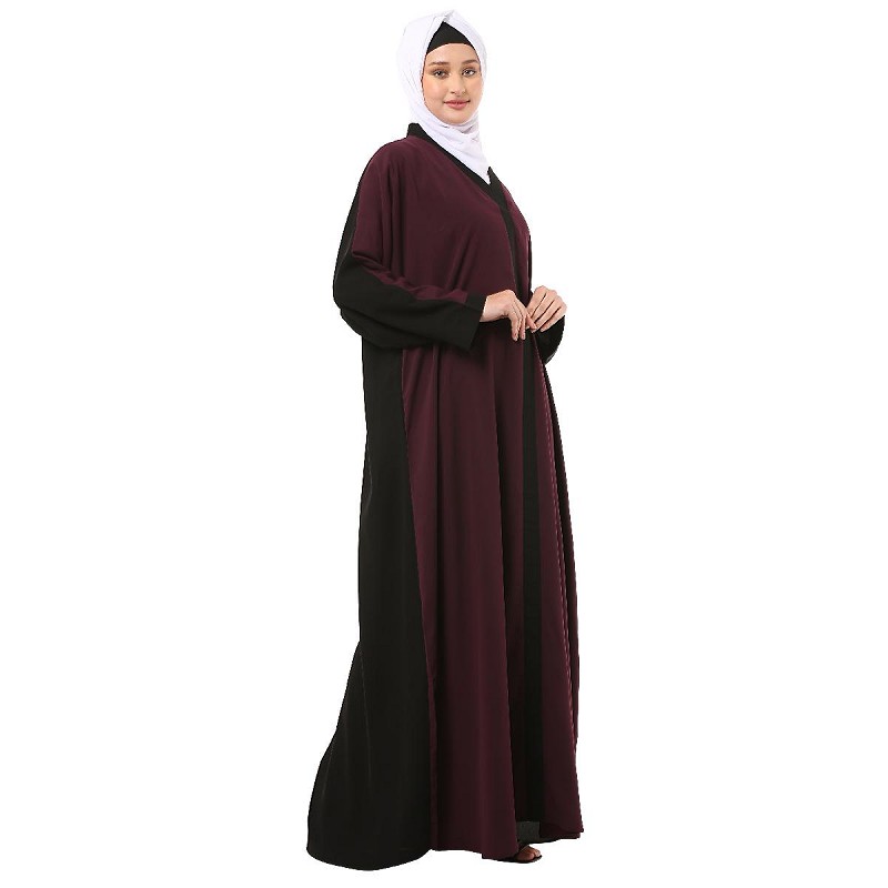 Abaya online- Dual color Loose Fit abaya online at shiddat.com