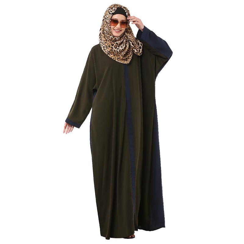 Abaya online-Loose Fit abaya in dual color at shiddat.com