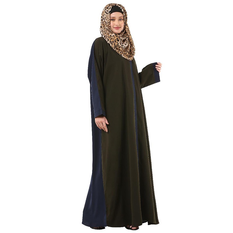 Abaya online- Dual color Loose Fit abaya online at shiddat.com