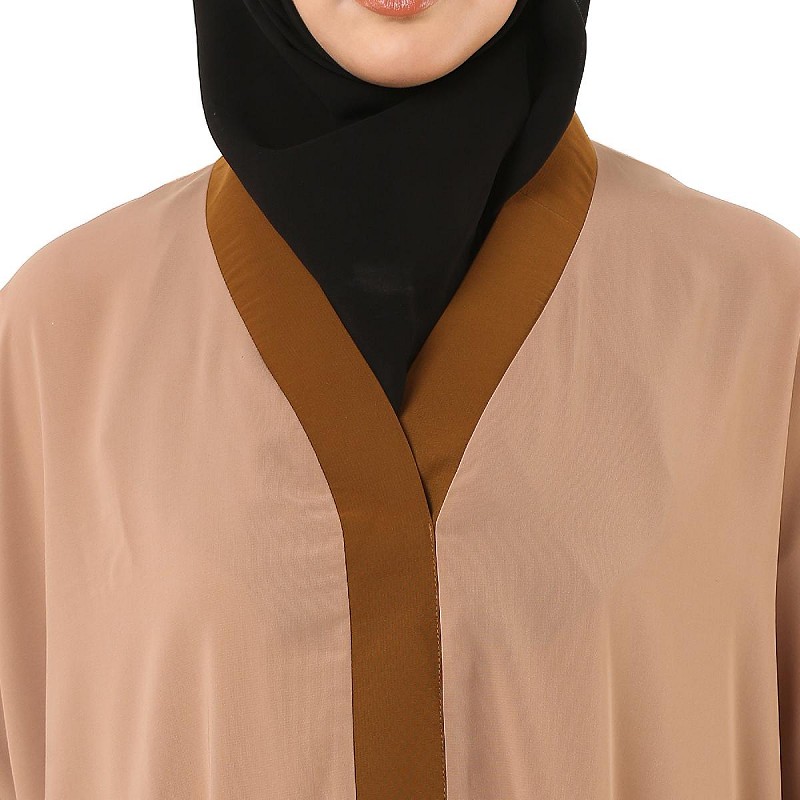 Abaya online-Dual color loose fit abaya online at shiddat.com