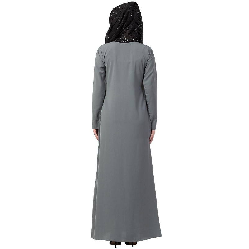 Buy grey A-line inner abaya at www.shiddat.com