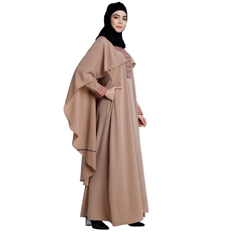 Abaya online- Buy embroidery cape abaya at www.shiddat.com