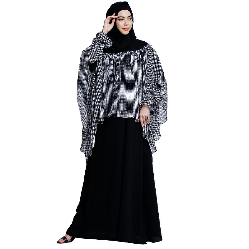 Abaya online- Buy dual colored cape abaya at www.shiddat.com