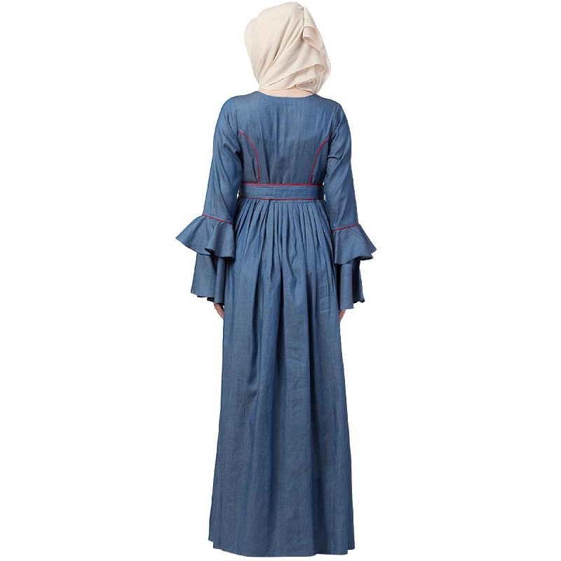 Denim Abaya online-Buy Designer Denim abaya at shiddat.com