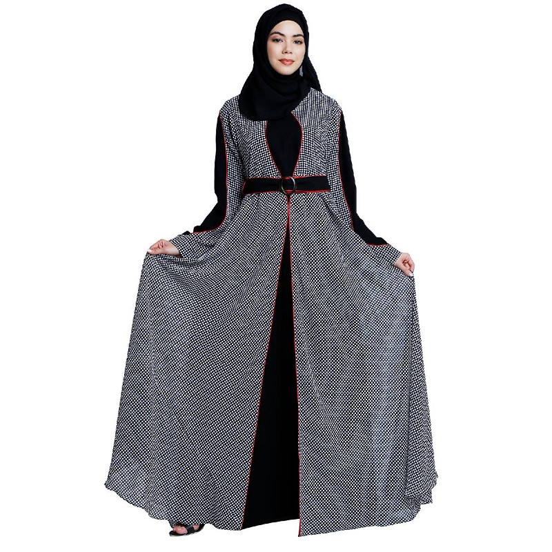 Abaya online- dual colored double layered abaya at shiddat.com