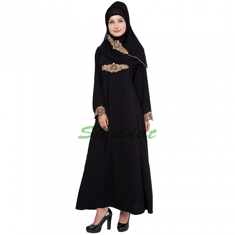 Women's abaya online | Islamic Firdous abaya with hijab black colored i...