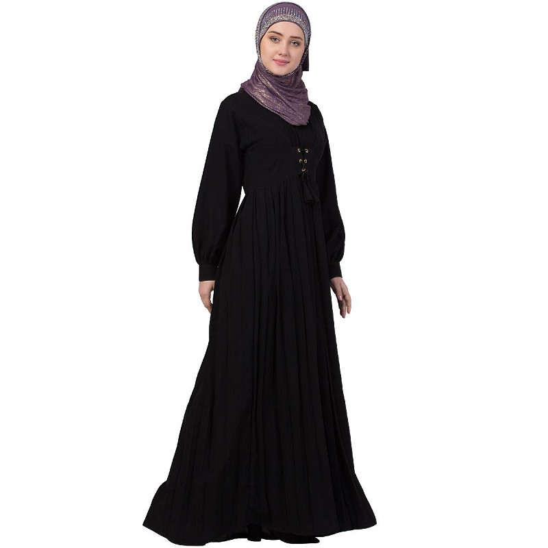 black abaya- Designer kaftan abaya at www.shiddat.com