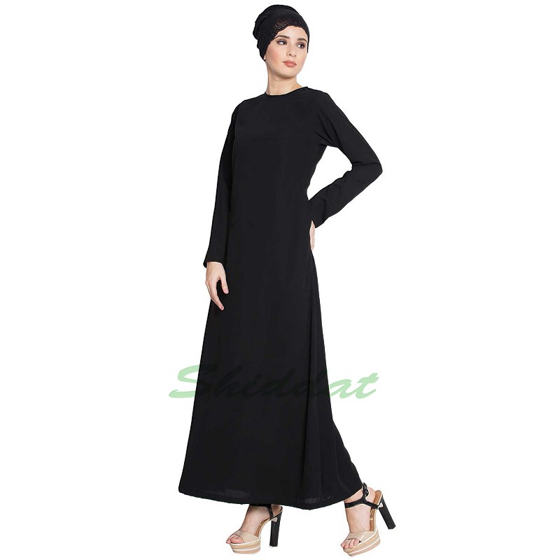 Buy simple black inner abaya from our new collections @shiddat.com