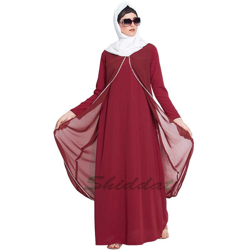 Abaya online- Buy double layered abaya made from Nida Matt fabric at ww...