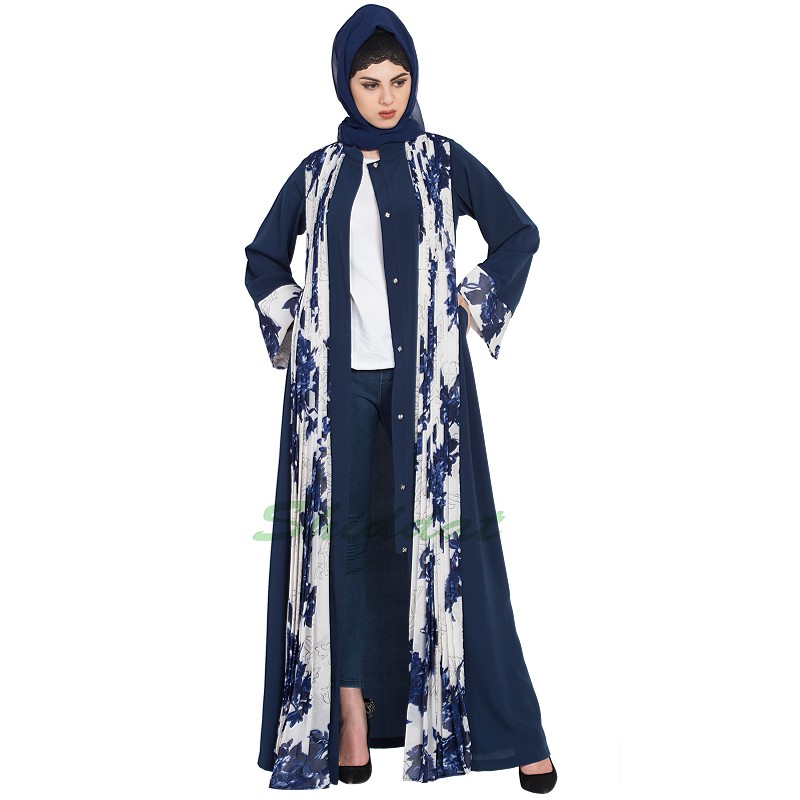 Front open abaya online- Buy this elegant abaya with attached shawl at...
