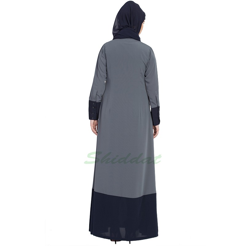 Abaya online- Buy this Modest dual color abaya with minimal design at ...