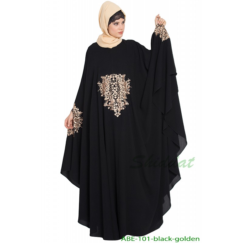 Kaftan abaya- Irani kaftan burqa with embroidery work in koshibo fabric