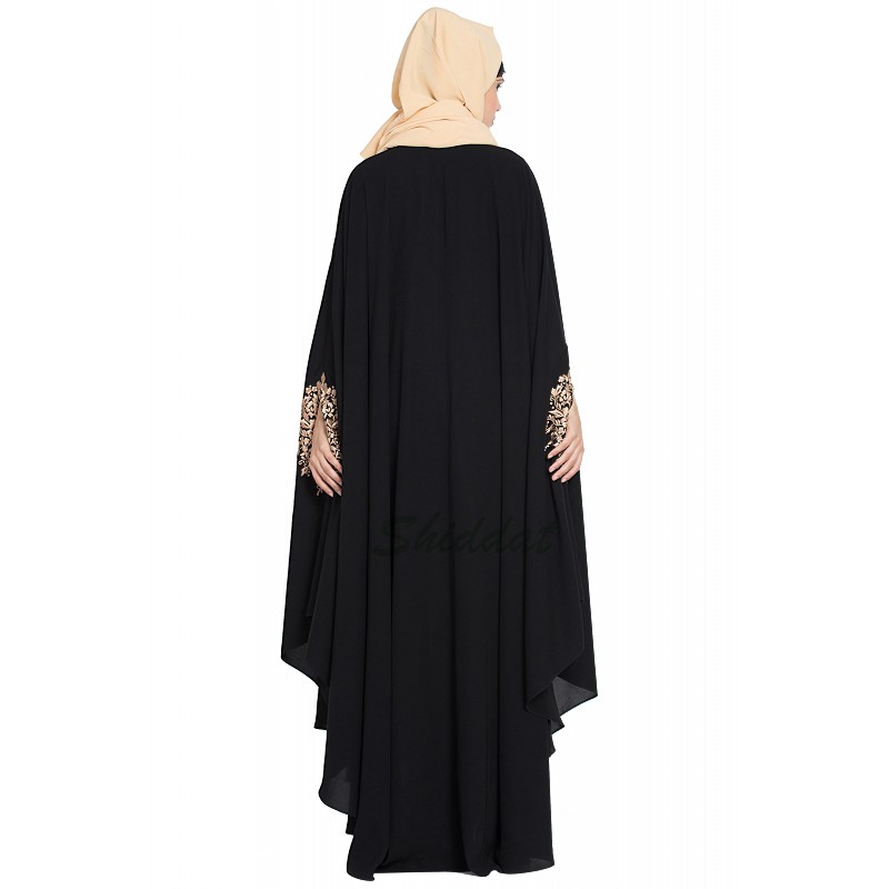 Kaftan abaya- Irani kaftan burqa with embroidery work in koshibo fabric