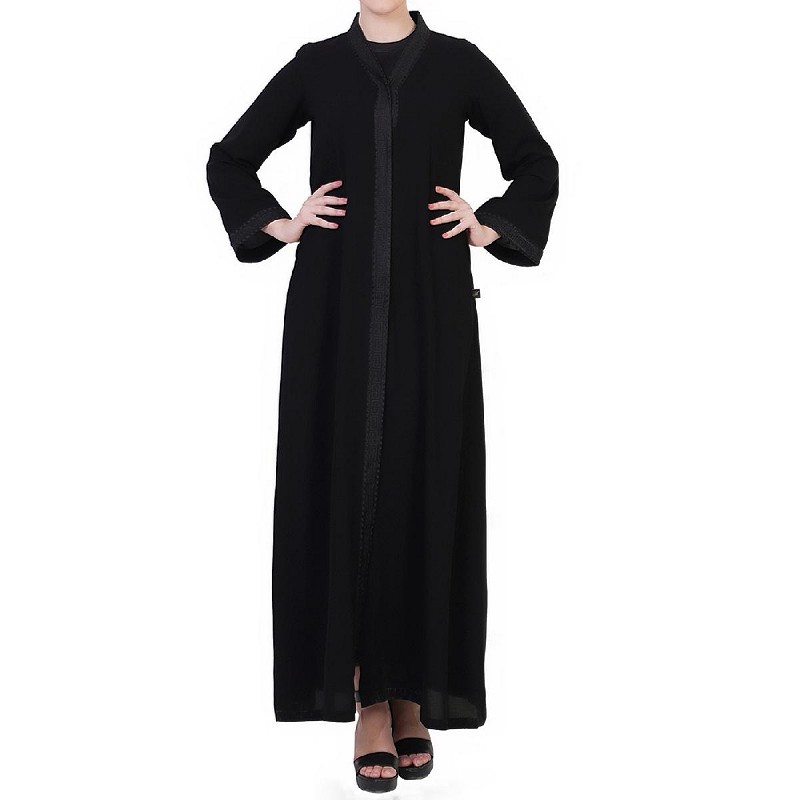 Front open abaya- Front open abaya in arabian fit at www.shiddat.com