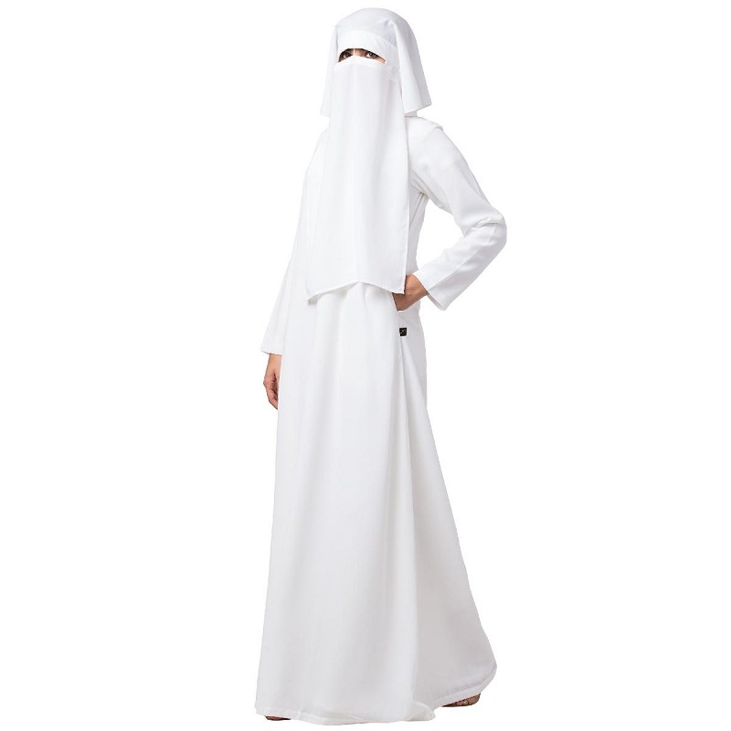 White Burqa- Buy burqa with naqaab at www.shiddat.com