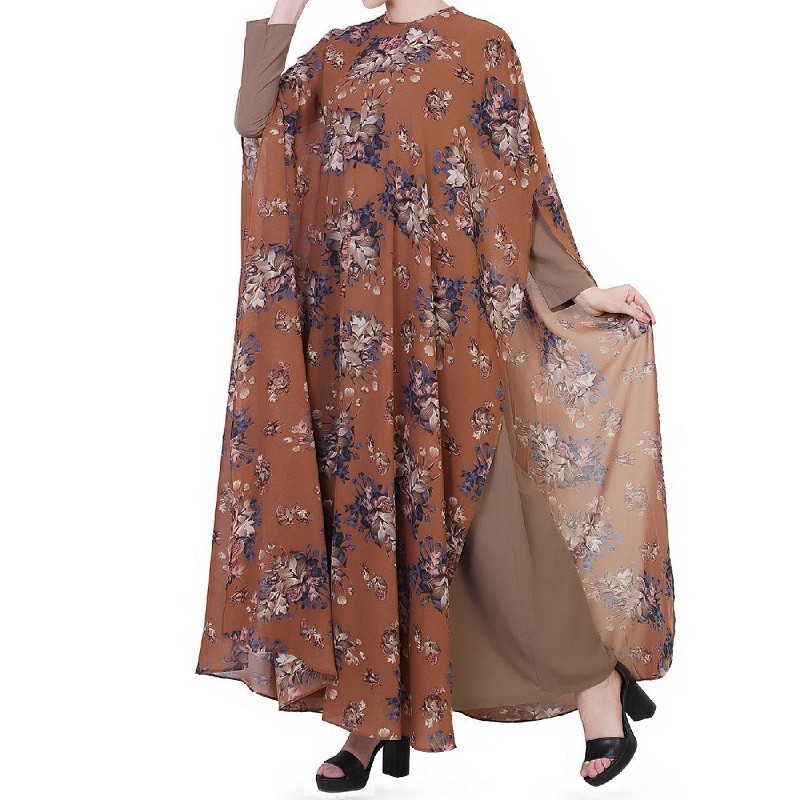 Printed abaya -Double layered abaya -Designer abaya