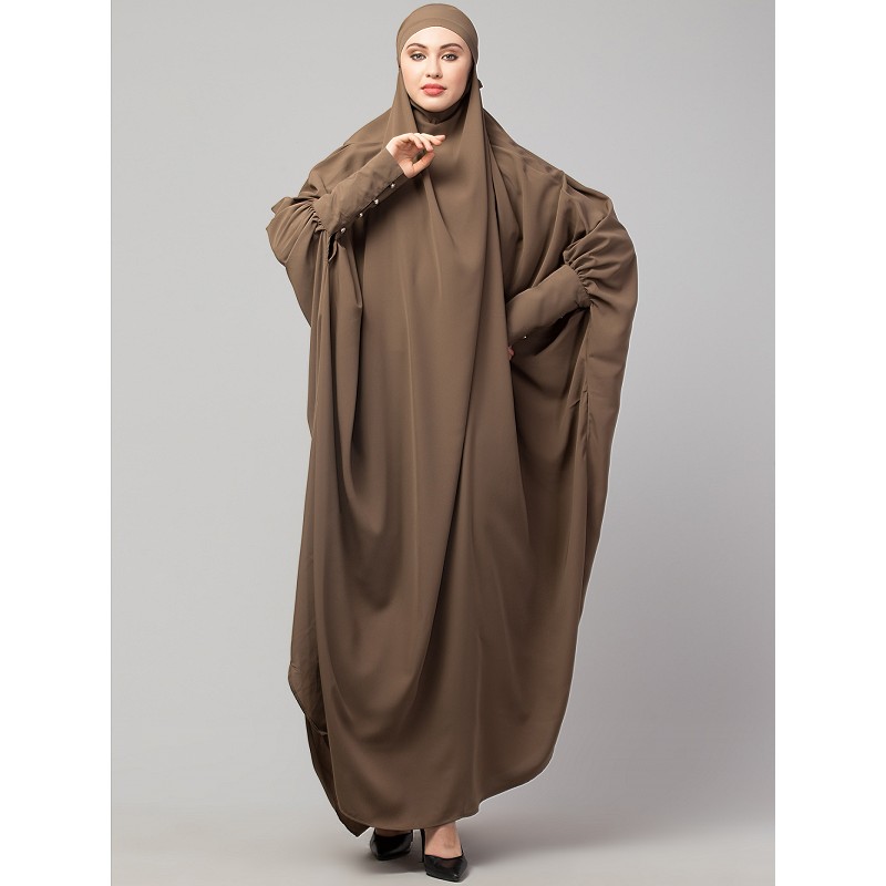 Jilbab abaya-Buy Free size Beige color khimar hijab