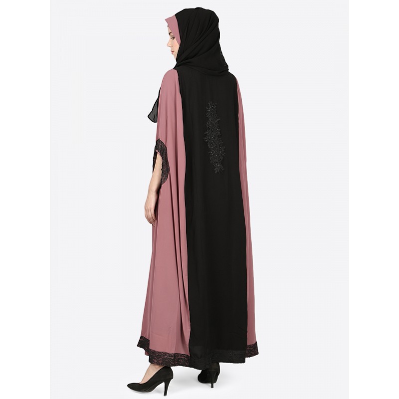 Kaftan abaya- Buy this Irani style kaftan abaya at www.shiddat.com