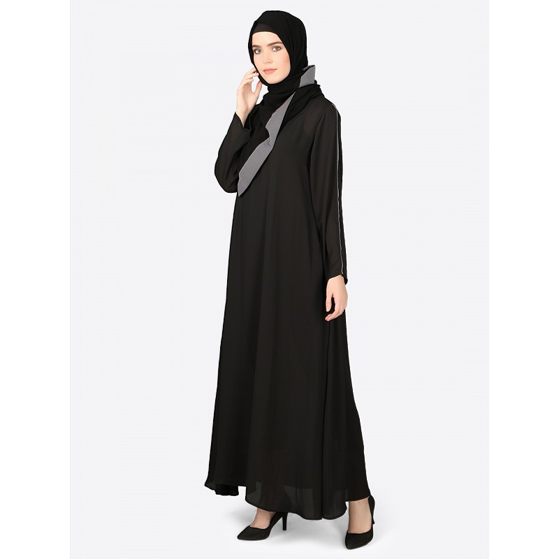 Simple abaya- Buy Black Casual abaya for daily use at www.shiddat.com