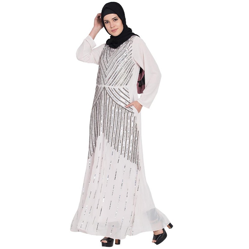 Party-wear abaya- Buy beautiful embellished abaya at www.shiddat.com