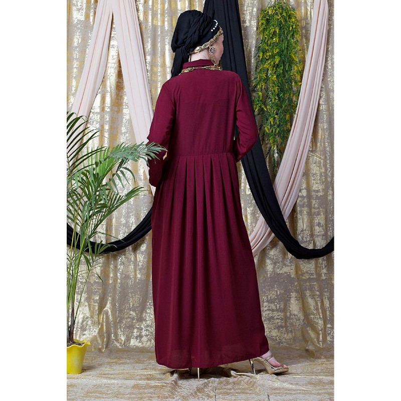Formal abaya- Buy Classy collared formal abaya at www.shiddat.com