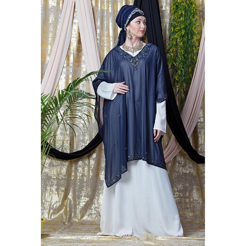 Party wear Abaya- Double layered Embellished abaya