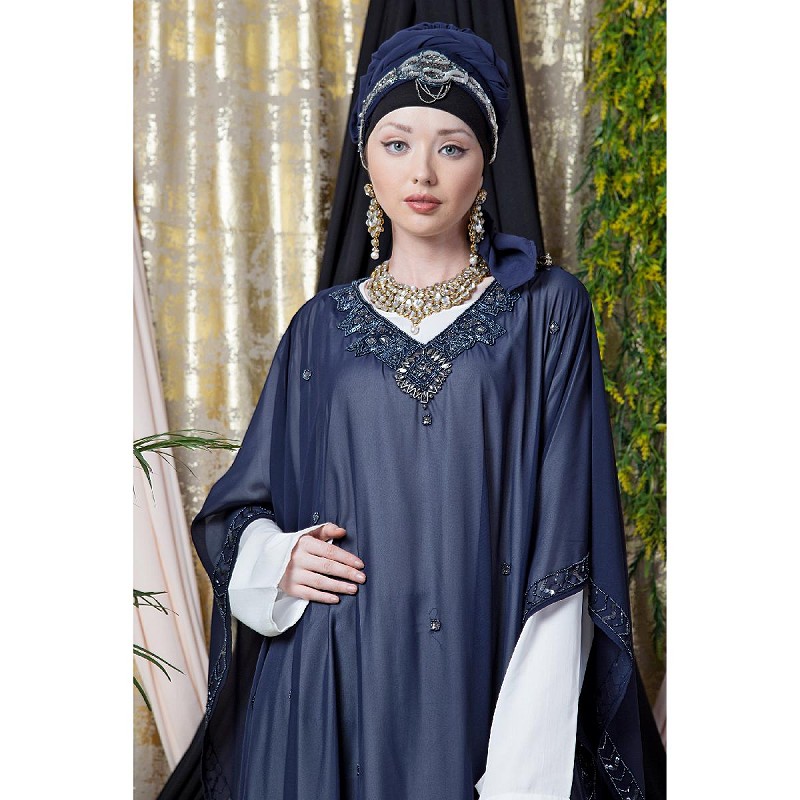 Party wear Abaya- Double layered Embellished abaya
