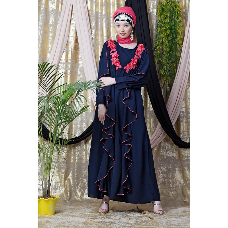 Designer Abaya- Buy beautiful new designed frilled abaya at www.shiddat...