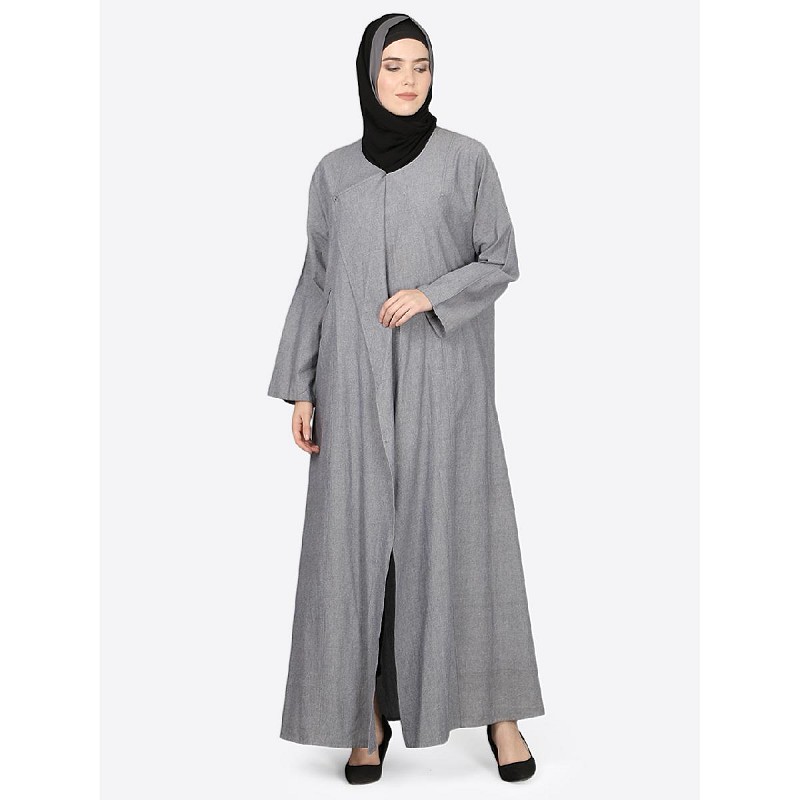 Denim abaya online in India- denim coat abaya at www.shiddat.com