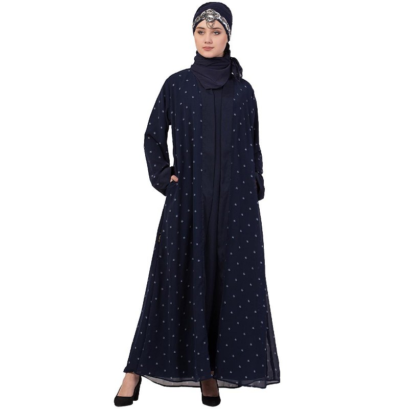 Double layered abaya- Buy abaya at www.shiddat.com