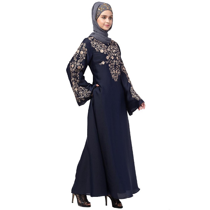 Embroidery abaya- Party wear embroidery abaya at www.shiddat.com