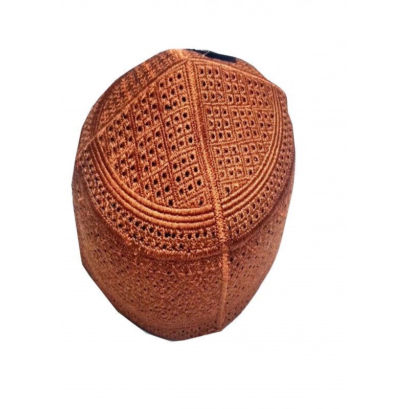 Muslim Prayer Cap- Brown Colored Pakistani Men's Prayer Cap- online in ...