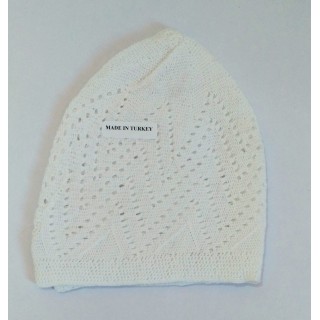 Muslim Prayer Cap- White Colored Turkish Men's Prayer Cap- online in india