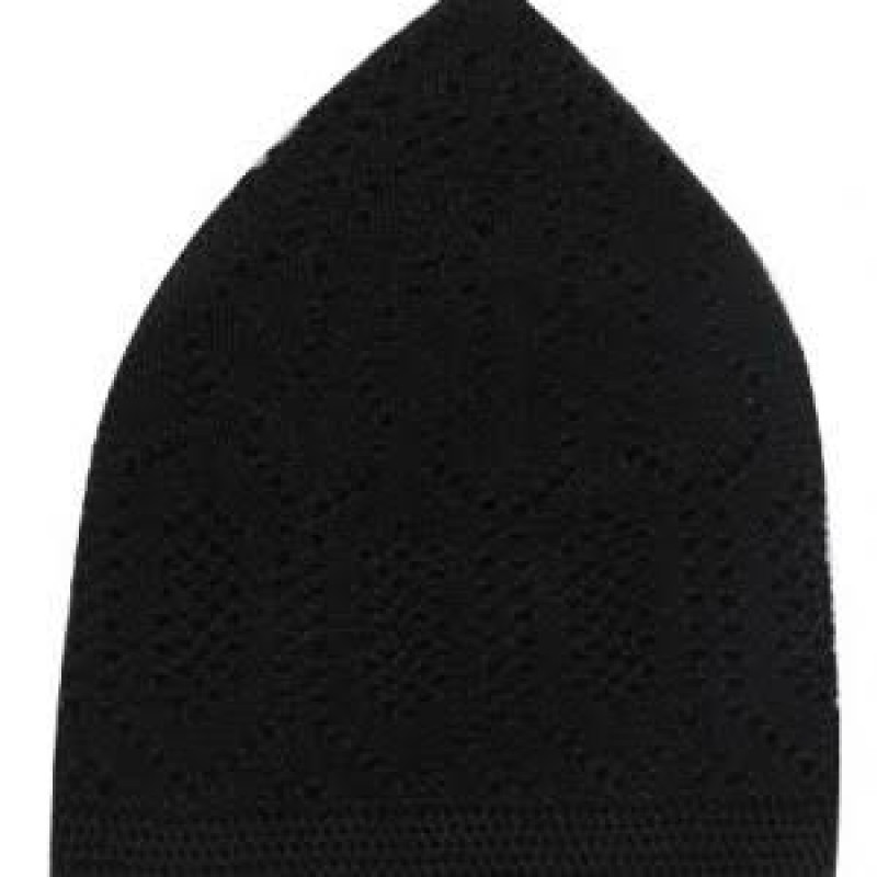 Muslim Prayer Cap- Black Colored Turkish Men's Prayer Cap- online in india