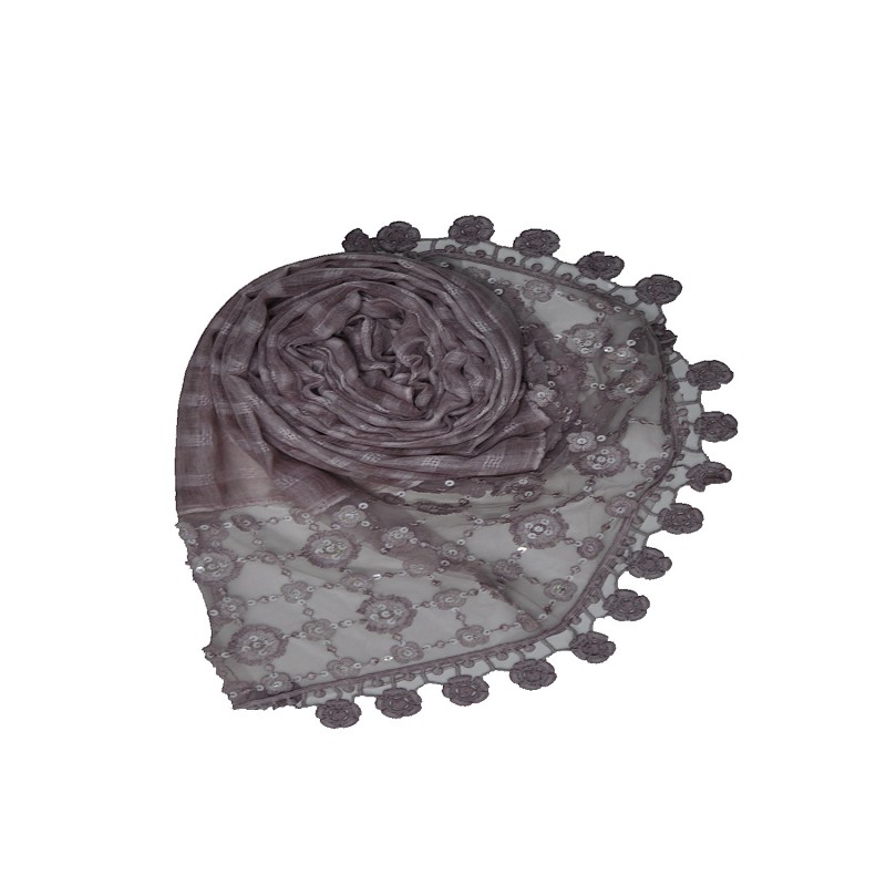 Stole online Box checkered circular design stole with sequence at shidd...