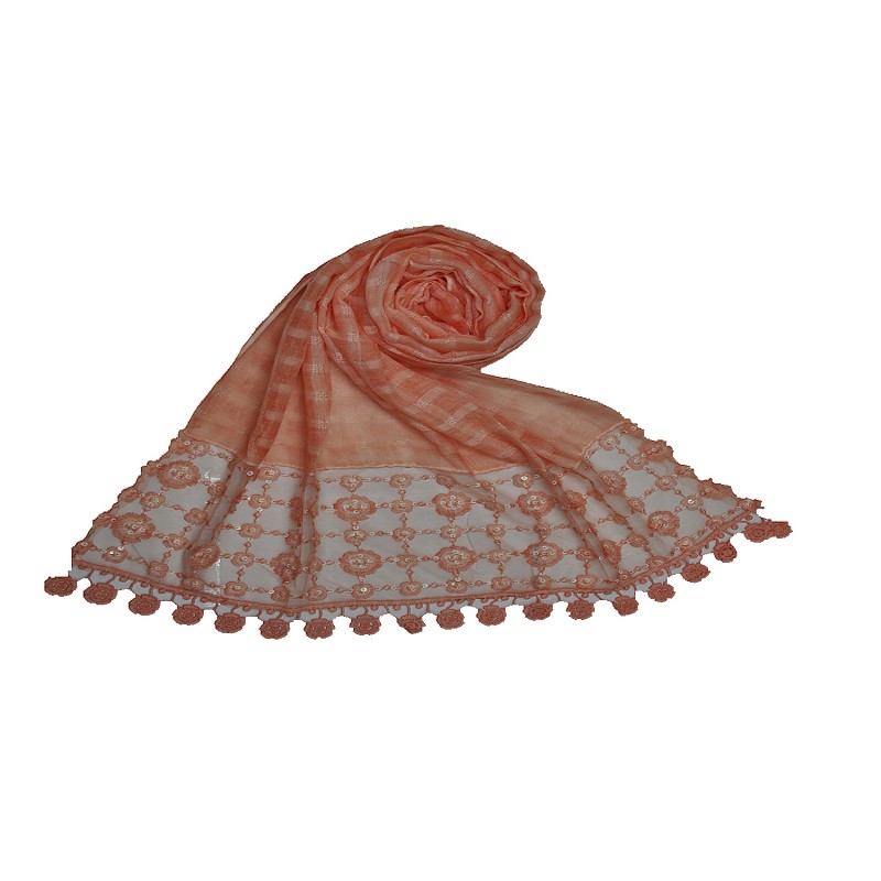 Stole online Box checkered circular design stole with sequence at shidd...