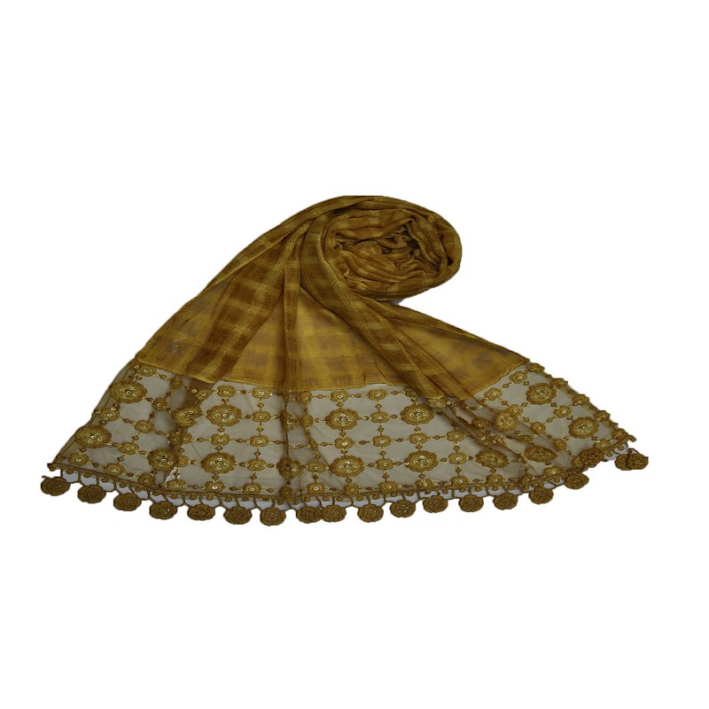 Stole online Box checkered circular design stole with sequence at shidd...