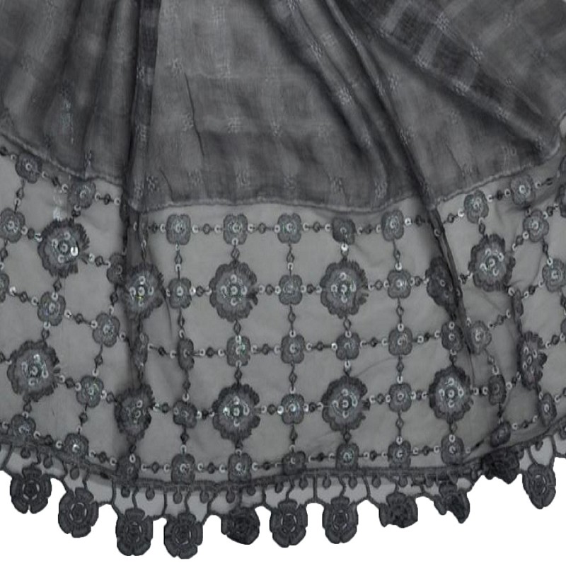 Stole online Box checkered circular design stole with sequence at shidd...