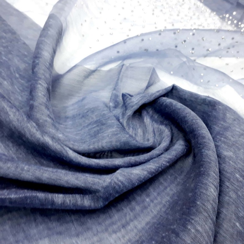 Stole online- Designer Diamond Studded Tissue Hijab at shiddat.com