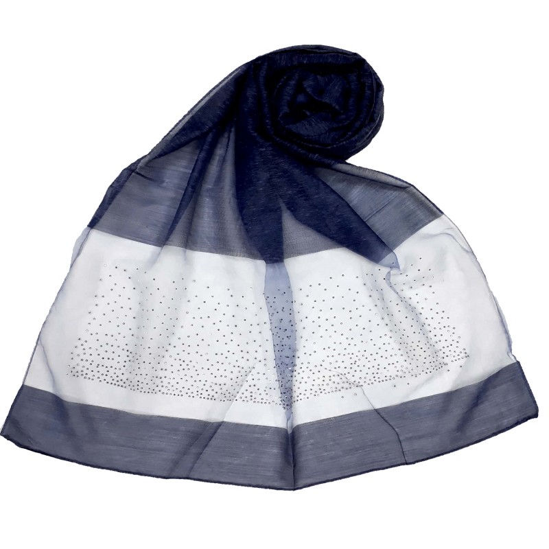 Stole online- Designer Diamond Studded Tissue Hijab at shiddat.com