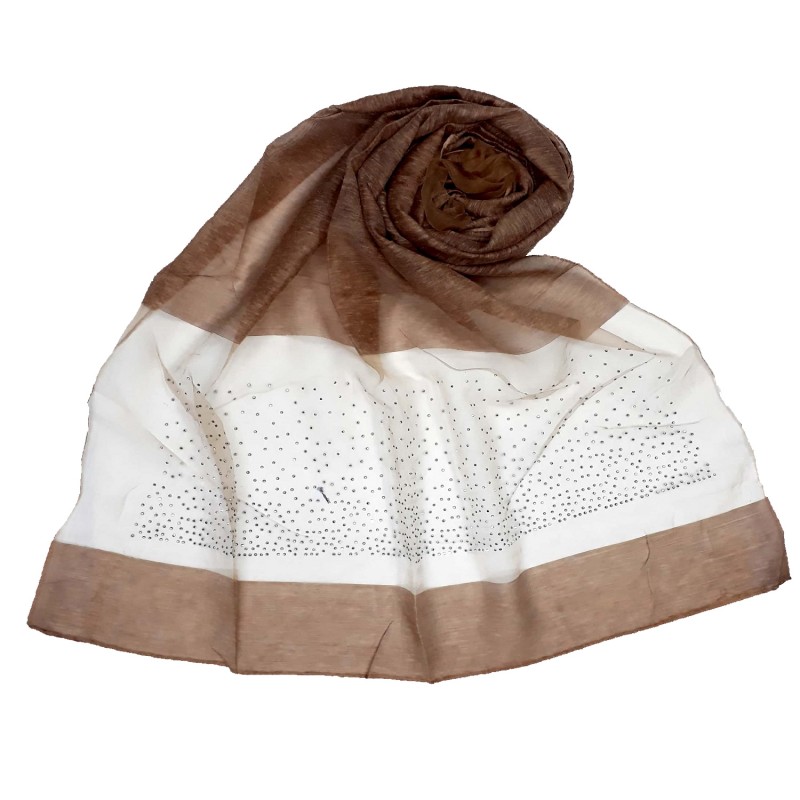 Stole online- Designer Diamond Studded Tissue Hijab at shiddat.com