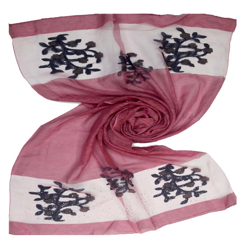 Hijab online- Double sided Diamond studded tissue Hijab at shiddat.com